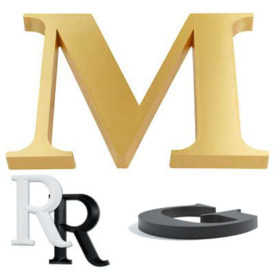 Injection Molded letters. The features/uses for Minnesota letters